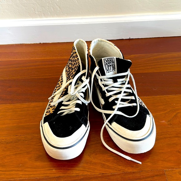Vans | Shoes | Vans Hightop Sneakers Animal Print | Poshmark